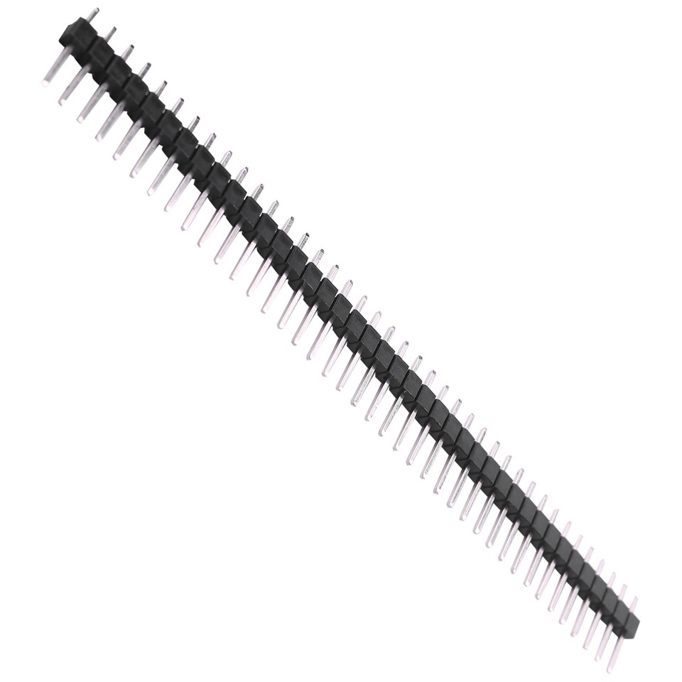 100pcs Male Header Pins, Straight Single Row 40 Pin 0.1 Inch (2.54mm ...