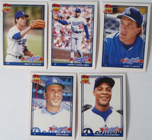 1991 Topps Traded Los Angeles Dodgers Team Set of 5 Baseball Cards | eBay