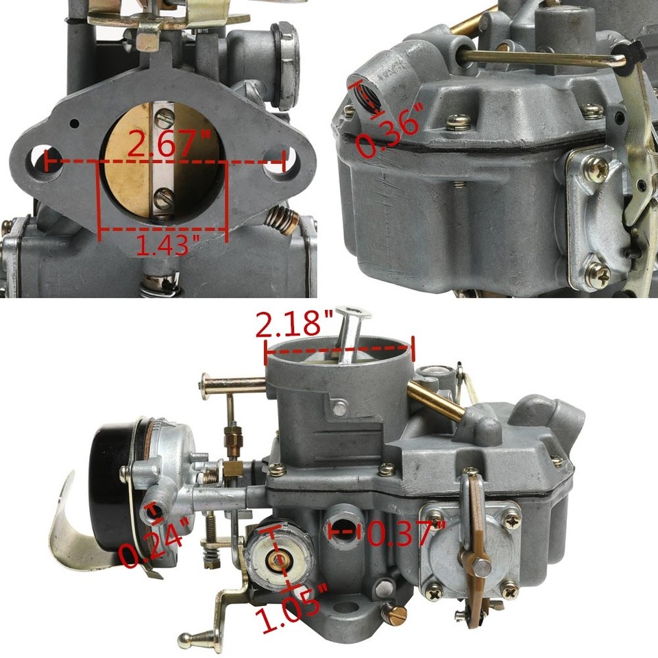 Autolite 1100 Carburetor For Ford 63-69 Mustang Falcon 6 cyl 170 200 Ci ...
