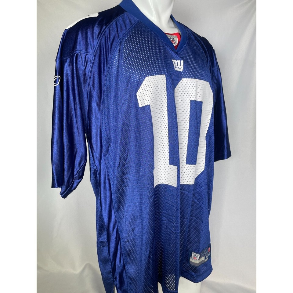 Eli Manning #10 New York Giants NFL Reebok On Field Blue Home Jersey ...