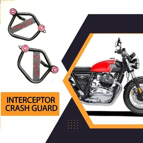 "CRASH GUARD, BLACK" FIT FOR ROYAL ENFIELD INTERCEPTOR & GT 650 | eBay