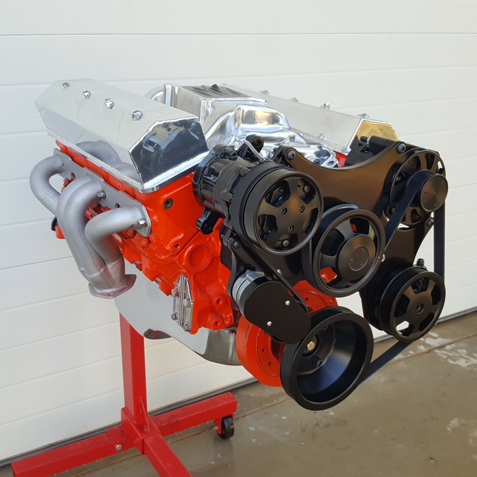 Small Block Chevy Serpentine Kit Front Drive System Black SBC 305 327 ...