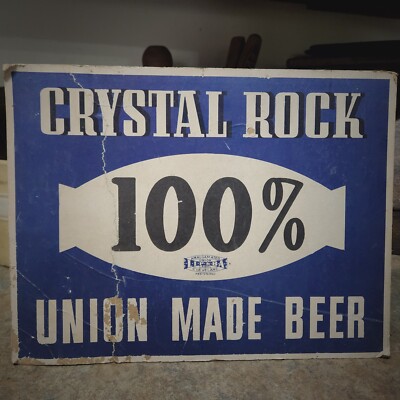 Crystal Rock Cardboard Beer Sign 9.5" X 12.25" | eBay