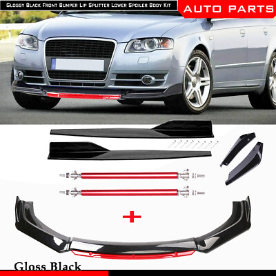 Front Bumper Lip Spoiler Splitter Rear Lip For Audi A4 A5 A6 A7 B7 B8 ...