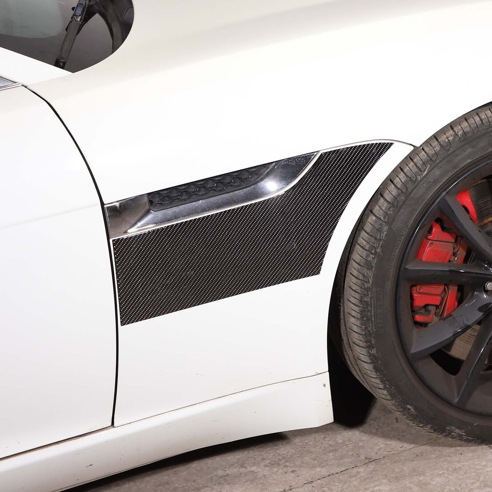 Soft Carbon Fiber Car Side Fender Panel Sticker Trim For Jaguar F-TYPE ...