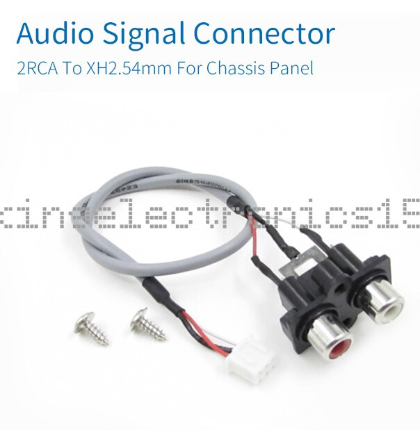 Audio Signal Cable 2 RCA TO XH2.54MM-3Pin Audio Input Socket 30CM Line ...