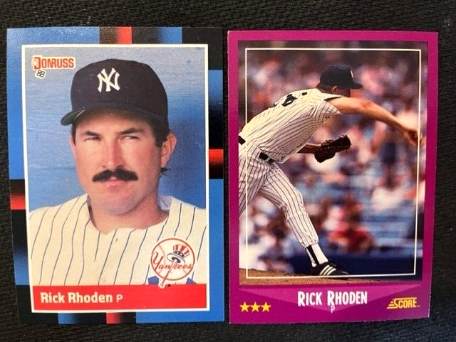 MLB - Rick Rhoden 1988 Donruss & 1988 Score Baseball - Yankees | eBay