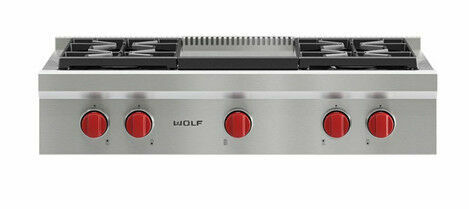 Wolf SRT364 Stainless Steel 36" Gas Rangetop for sale online | eBay