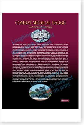 US Army Medical Department Regiment AMEDD Combat Medical Badge Poster ...