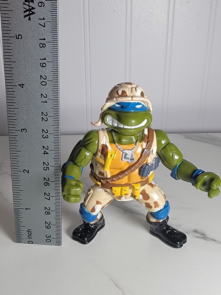Vintage 1991 Teenage Mutant Ninja Turtles TMNT Leonardo Lieutenant Leo Army | eBay