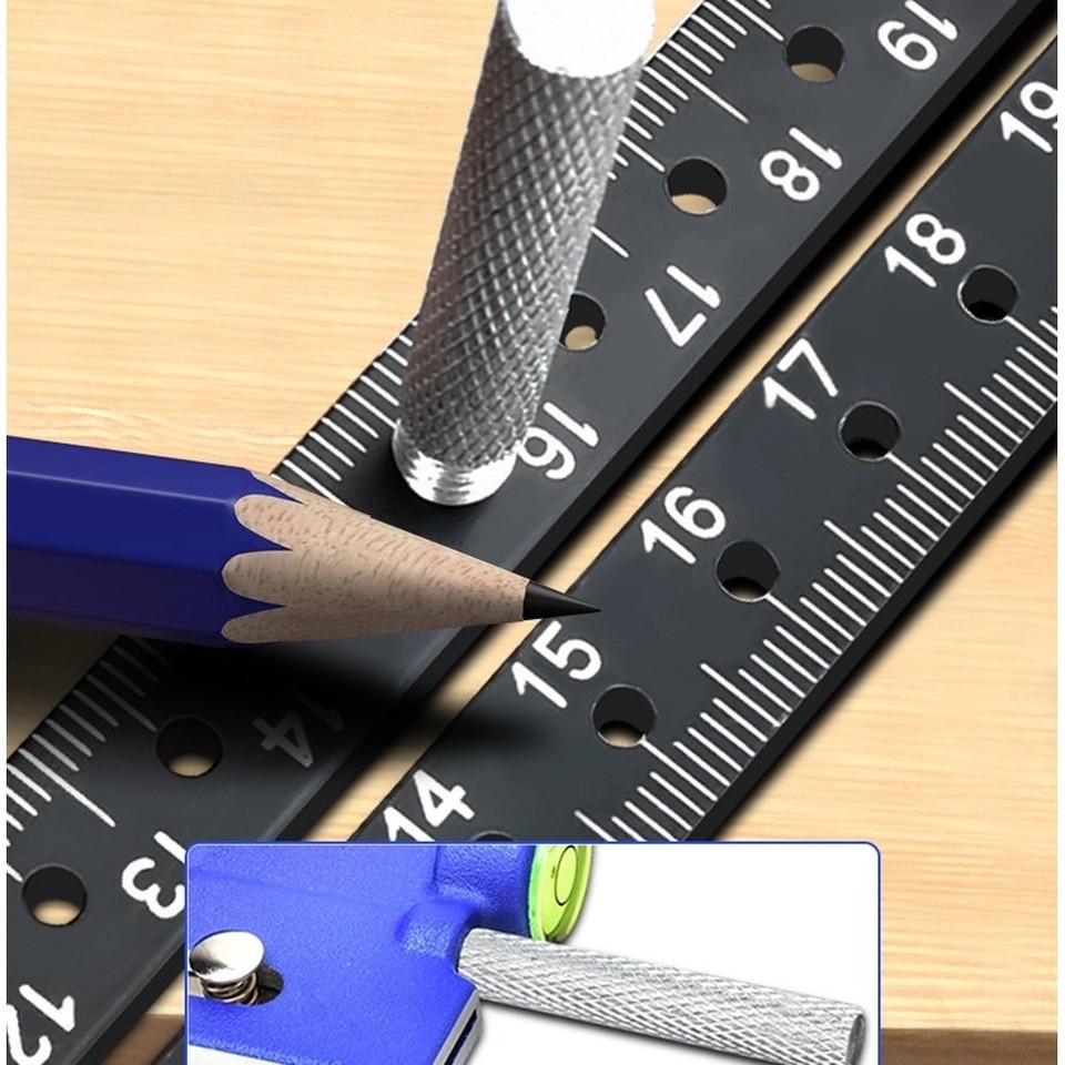 Square Ruler Combination Tool 300mm Stainless Steel Engraved Scale For ...