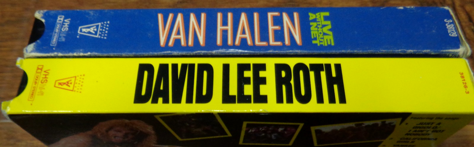 VAN HALEN LIVE WITHOUT A NET + DAVID LEE ROTH VHS (WARNER) TESTED 80S ...