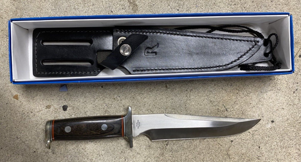 Vintage Rigid RG-45 Seki Japan Tak Fukuta 7.5 Fixed Bowie Blade Knife ...