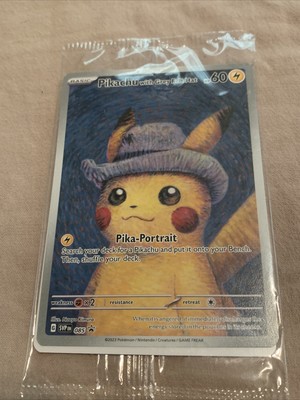 Pokemon Pikachu With Grey Felt Hat Promo Card x Van Gogh Museum Sealed ...