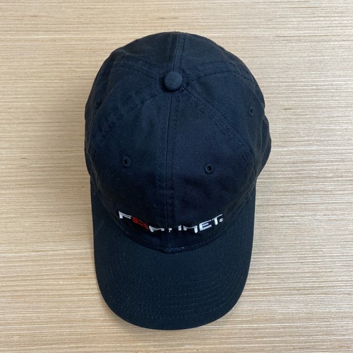 New Era Fortinet Cyber Security Hat Mens Strapback OSFM Black Dad Cap ...