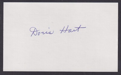 Doris Hart (1925-2015), American Tennis Player, World's #1, signed 3x5 ...