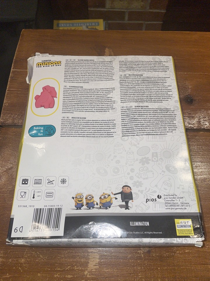 Minions The Rise Of Gru Kids Silicone Baking Mould, Unicorn ...