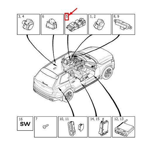 2018 Volvo Xc60 Front Door Left Side Window Switch 31433407 for sale ...