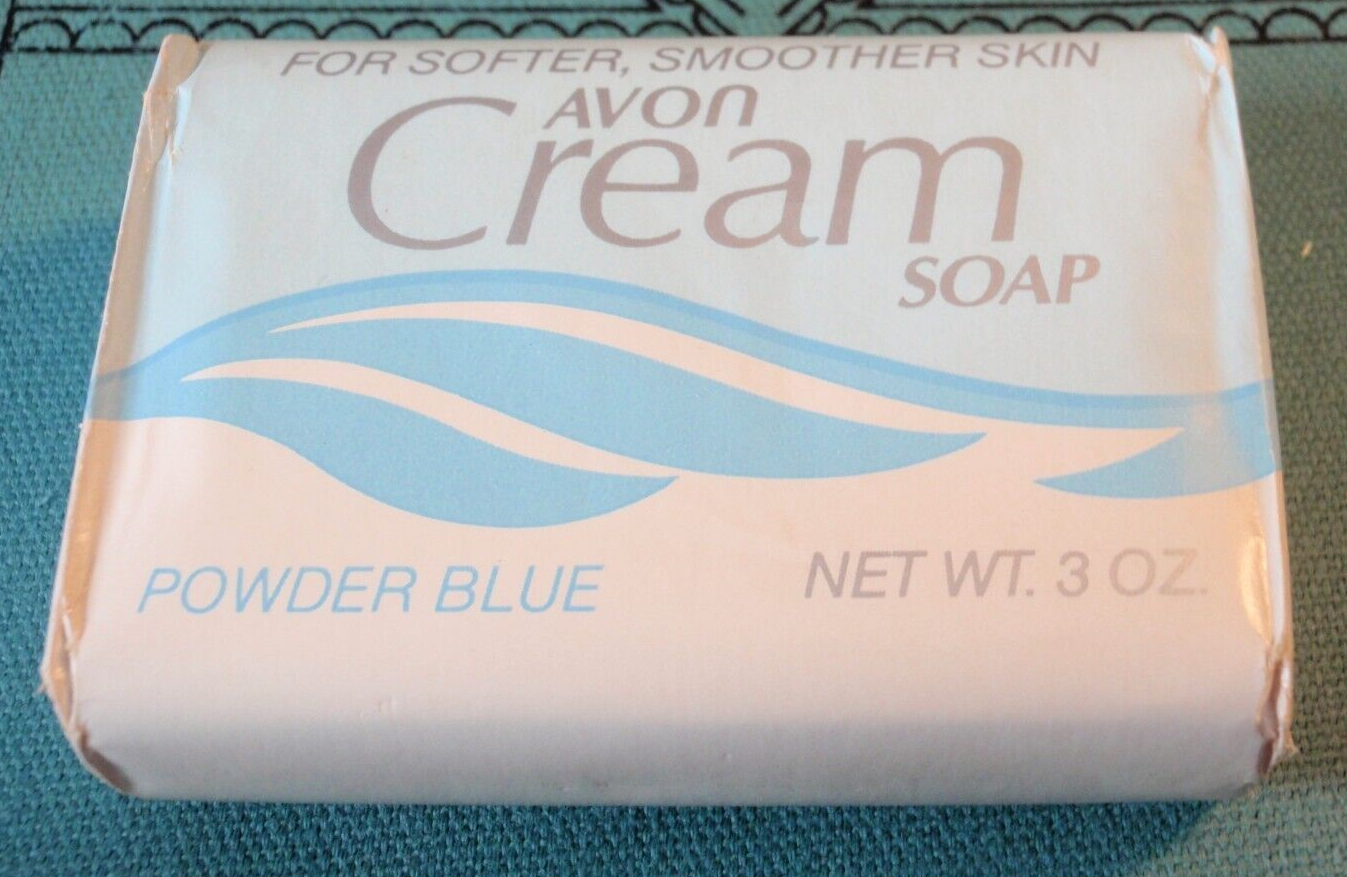 VINTAGE NEW OLD STOCK AVON BAR SOAP ~ CREAM SOAP~ POWDER BLUE 3 OZ ...