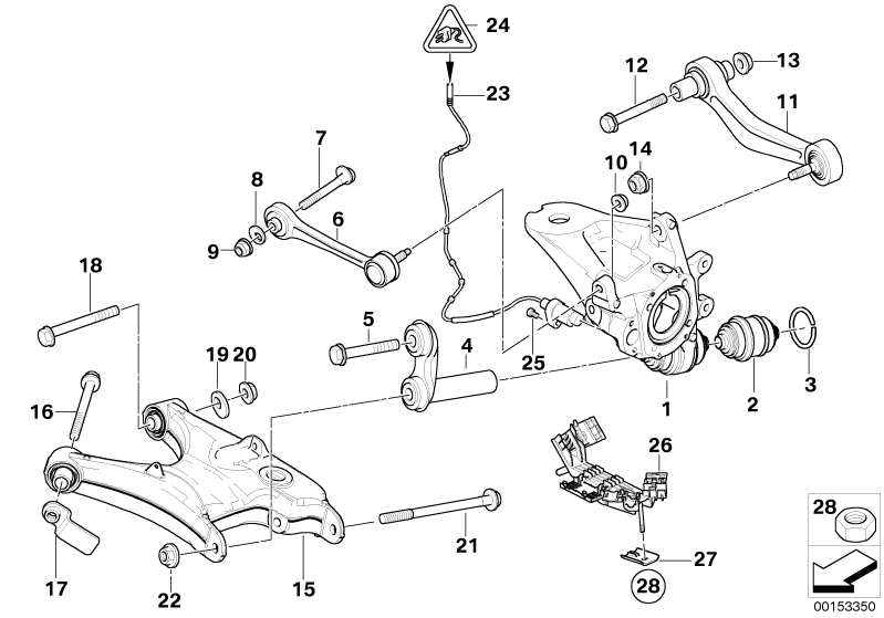 BMW X5 Swing Arm Locking Nut 33326767546 Genuine for sale online | eBay
