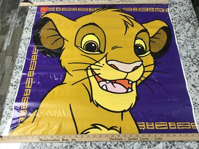 1994Disneys Lion King Burger King Simba Window Wall Display 32” Square ...