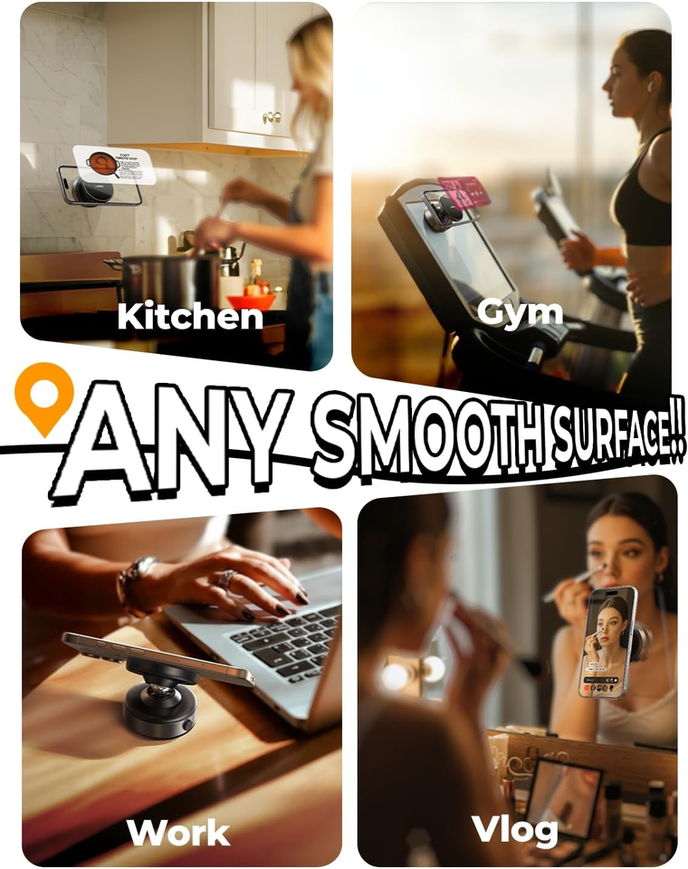 Suction Phone Mount, Content Creator Vlogging Portable Super Stable ...