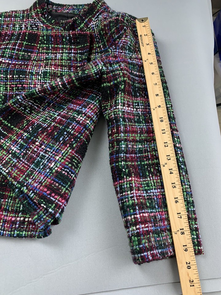 Talbots Womens Jacket Blazer 10P Petite Coloful Woven Wool Boucle ...