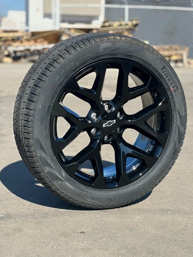 22X9 SNOWFLAKE REPLICA WHEEL & TIRE PACKAGE 285/45/22 PIRELLI VERDE ALL ...