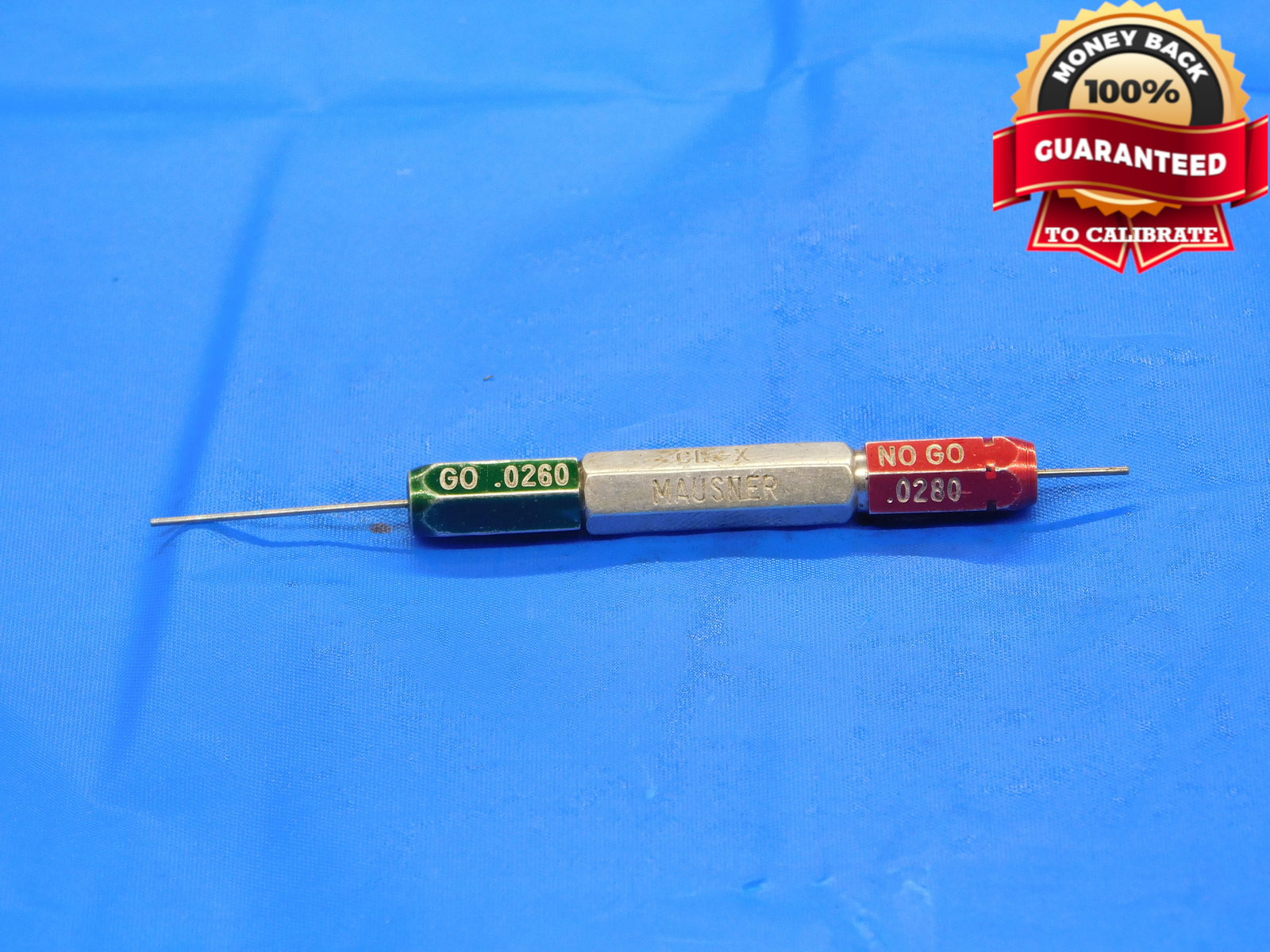 .0260 & .0280 CL X PIN PLUG GAGE GO NO GO .0313 -.0033 1/32 .711 mm ...