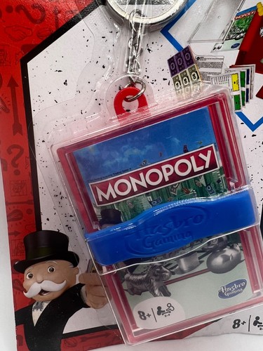 Keychain Games Monopoly (red) | Real Game Mini Size Hasbro Gaming for ...