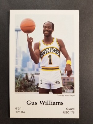 1983-84 GUS WILLIAMS (Seattle Supersonics regional issue card) [C2] | eBay