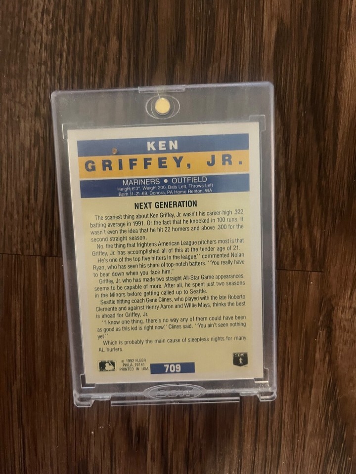 1991 Fleer- Ken Griffey Jr. Auto Autograph- Seattle Mariners | eBay