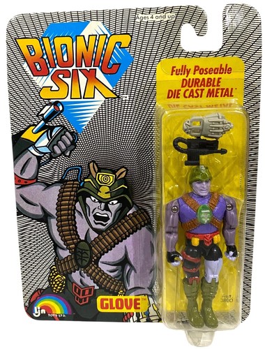 LJN Bionic Six Glove Vintage 1986 DieCast Action Figure NEW 6 Dr Scarab ...