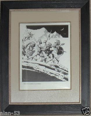 Art Sale! FRANK FRAZETTA LORD OF THE RINGS ORCS Framed TOLKIEN ART ...