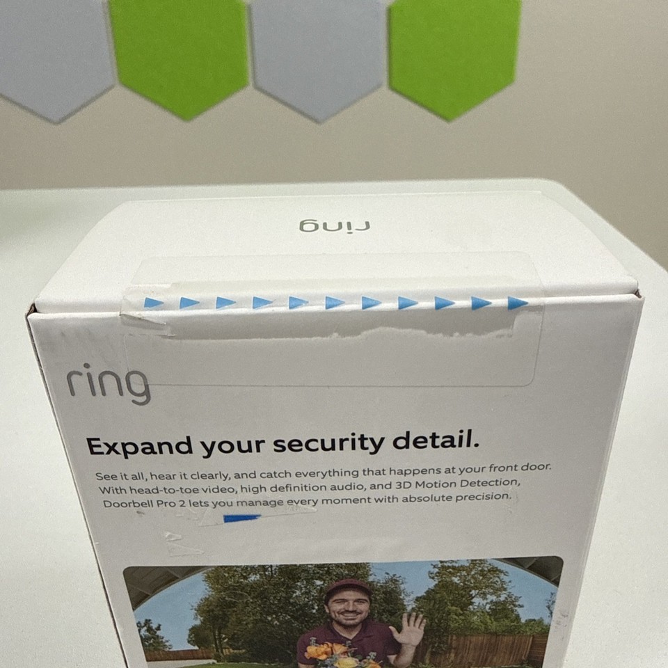 Ring Wired Doorbell Pro 2 Video 1536p HD 3D Motion Detection Night ...