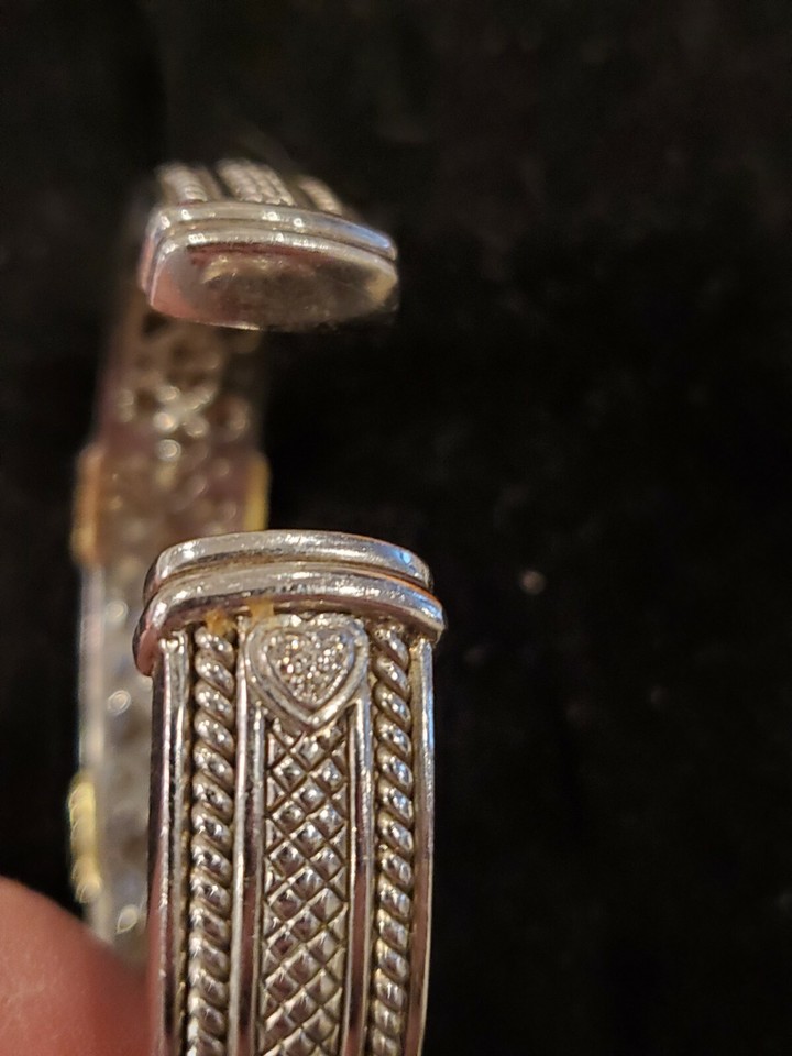 Judith Ripka Classic Bracelet 18kt Yellow Gold and Sterling Silver Pia ...