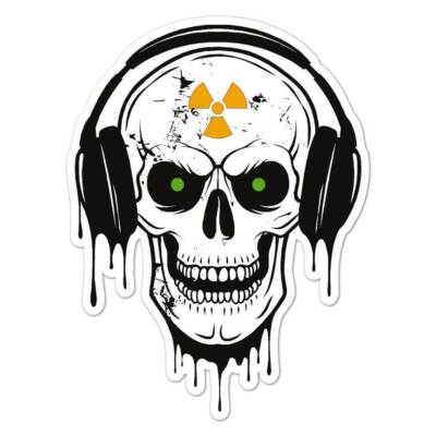 Radioactive Skull Sticker Decal | eBay