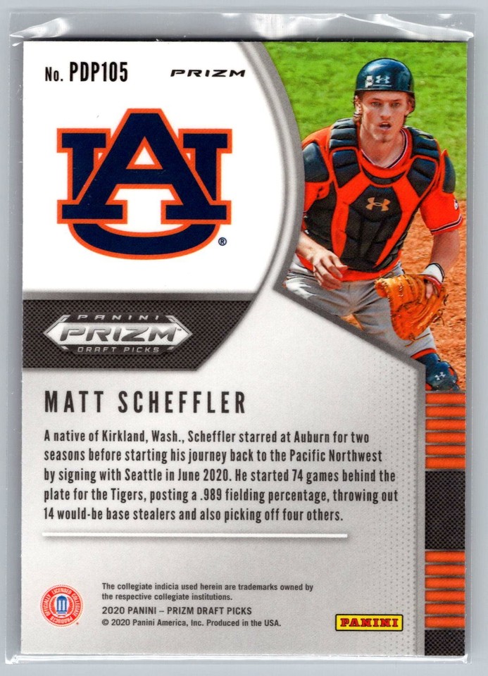 2020 Panini Draft Picks #PDP105 Matt Scheffler Hyper Red & Purple NrMt ...