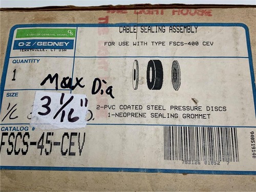 O-Z Gedney FSCS-45-CEV 3-1/16" Controlled Environment Vault Cable Seal ...
