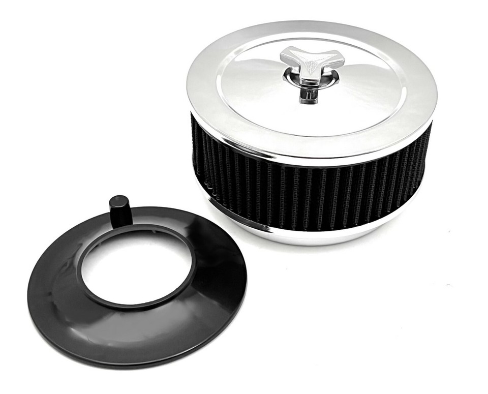 2 Barrel Carburetor Air Cleaner 2 BBL 2-5/8" Neck Diameter Holley Ford ...