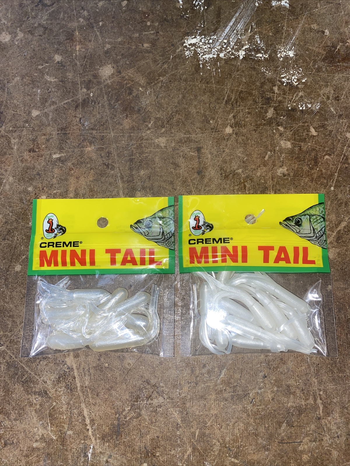 Creme 1.5 Mini Tail Soft Tube Crappie Panfish Fishing Lure 2 Pearl | eBay