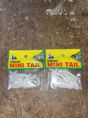 Creme 1.5 Mini Tail Soft Tube Crappie Panfish Fishing Lure 2 Pearl | eBay