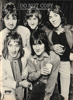 The Faces Band Photograph 11 X 15 - Rare 1970s Pop Portrait - Photo ...