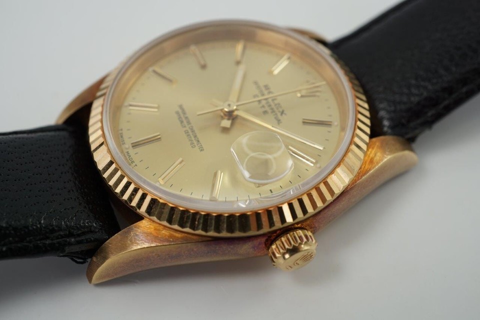 Rolex 15238 Date 18k Yellow Gold Award Watch Mint Box Papers Tags c ...