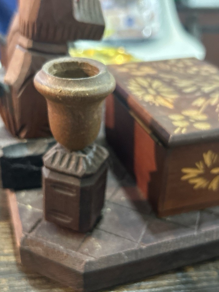 Rare Tramp Art Box Fantastic Folk Art Scotty Dog American Smoking ...