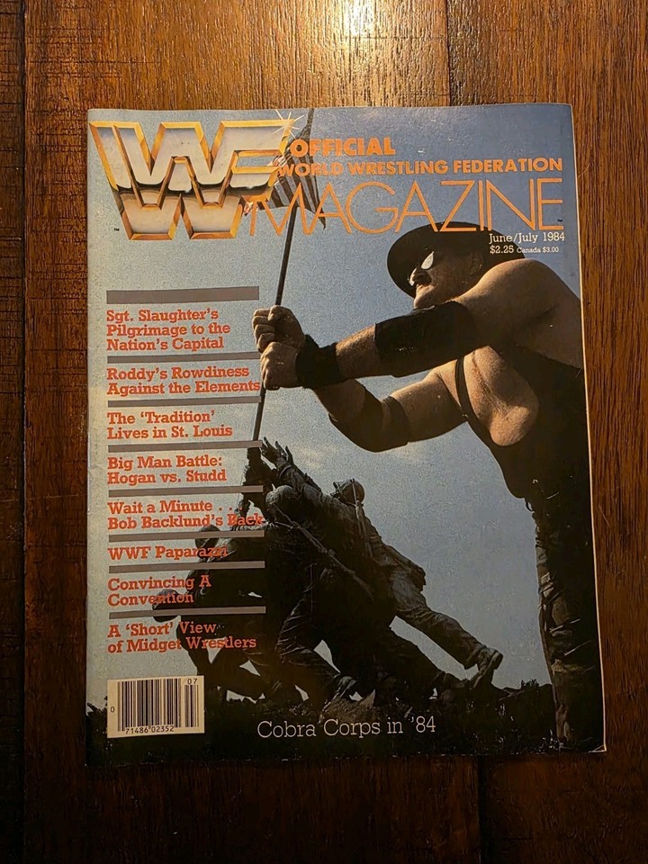 WWF Magazine June/July 1984 Sgt. Slaughter Cobra Corps in '84 | eBay