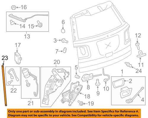 GM OEM 07-17 Acadia Limited Lift Gate Lock Hardware-Actuator Rod ...