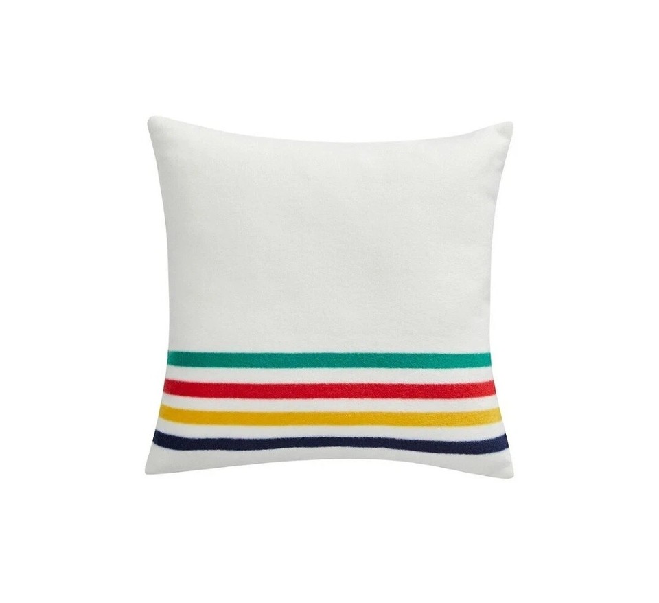 CANADA Hudson’s Bay HBC Stripes Multi-Stripe Polar Fleece Pillow ...