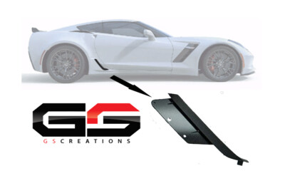 C7 Corvette Z06 / ZR1 Grand Sport Factory Lower Brake Duct Matte Black ...
