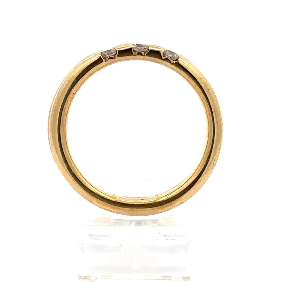 18k Two Tone Gold 0.24ctw Diamond Dual Band Stacked Look Ring | eBay